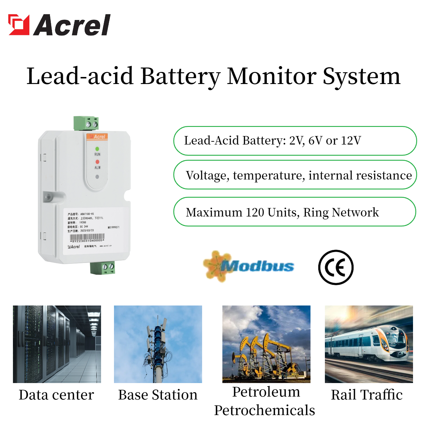 Acrel Project: Lead-acid Battery Monitoring System BMS - Jiangsu Acrel Electrical manufacturing ...